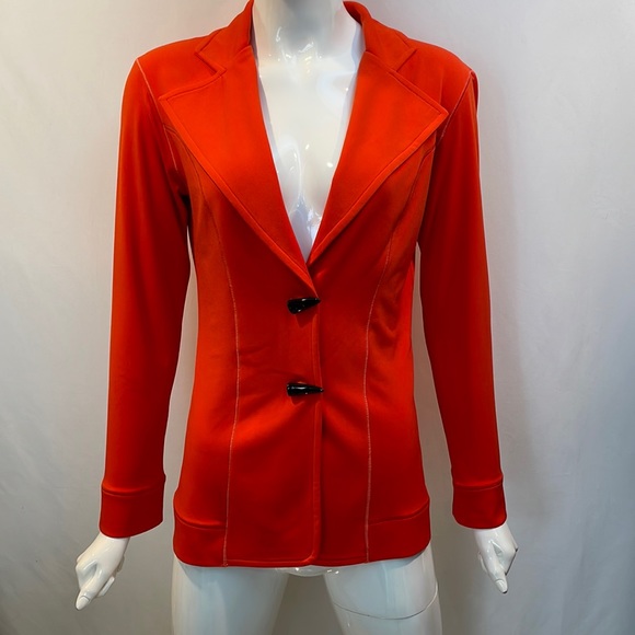 eva varro | Jackets & Coats | Eva Varro 2 Button Blazer Orange | Poshmark